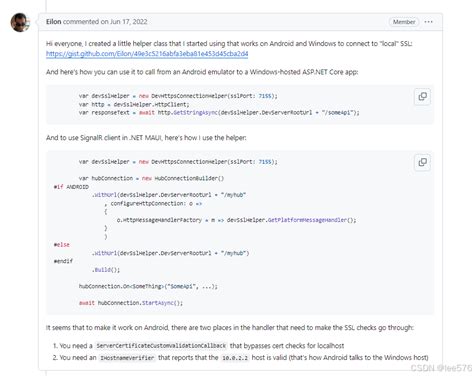 解决 android 上的 maui xamarin androidx 应用调用 asp core api 端点时 ssl