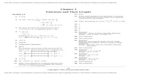 Pdf Chapter 2 Functions And Their Graphs · Chapter 2 Functions And Their Graphs A
