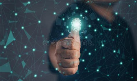 Security And Identity Concept Businessman Using Their Thumbs Up To