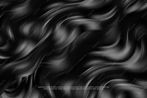 Premium Vector Silky Black Fabric Abstract Background Realistic Textile With Pleats And