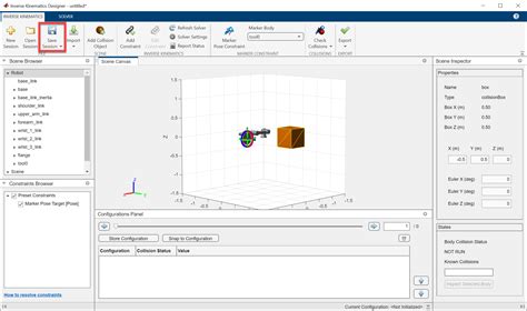 Matlab 机器人逆运动学设计器（inverse Kinematics Designer App）matlab Inverse Kinematics Designer Csdn博客
