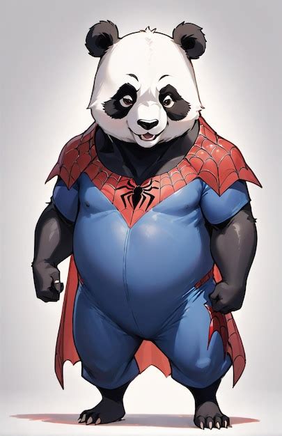 Premium Photo Anthropomorphic Panda Character Isolated On Background