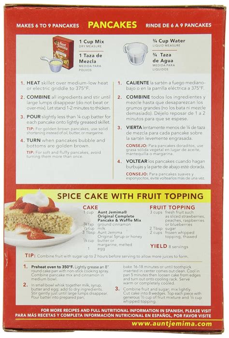 Aunt Jemima Pancake Mix Recipe On Box Besto Blog