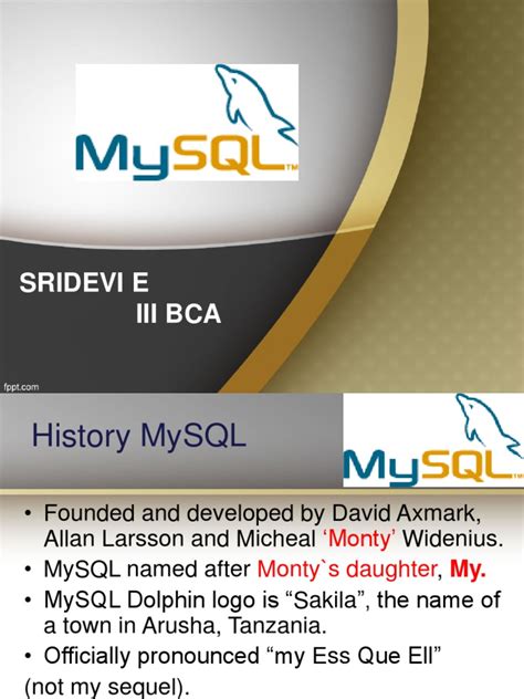 mysql presentation pdf computers technology and engineering
