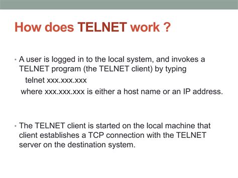 Telnet Pptx Computer Networking Computing