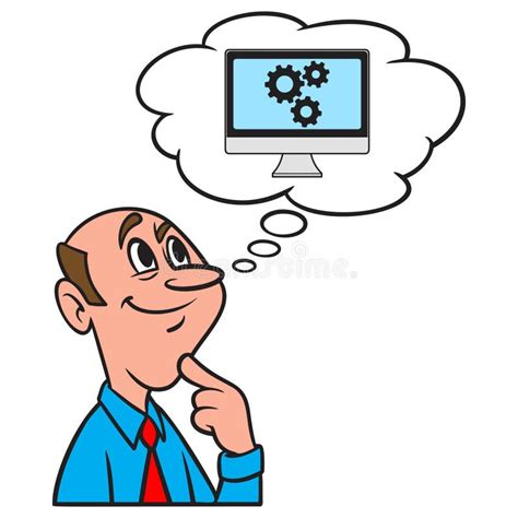 Thinking About Computer Programing Stock Vector Illustration Of Thought Decisions 201251099