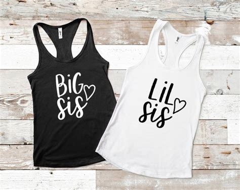 Big Sis Lil Sis Tank Or Tshirt Etsy
