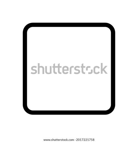 Square Rounded Empty Outlined Button Shape Stock Vector Royalty Free 2017221758 Shutterstock