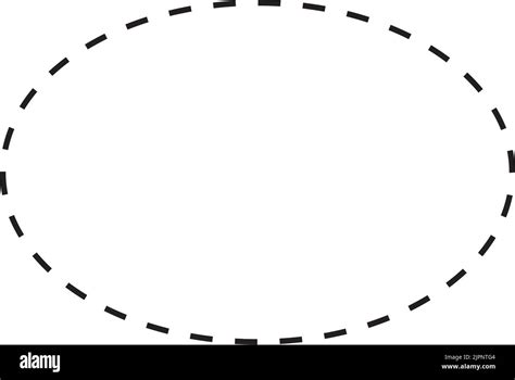 Ellipse Symbol Dashed Shape Vector Icon For Creative Graphic Design Ui Element In A Pictogram