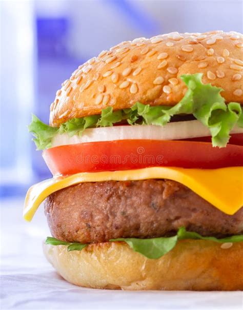Burger Close Up Stock Image Image Of Unhealthy American