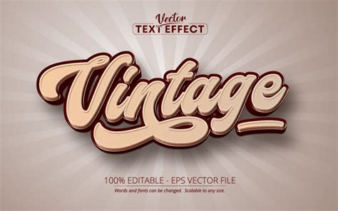 Retro Editable Text Effect Vintage And Retro 80s 70s Text Style Graphics Illustration