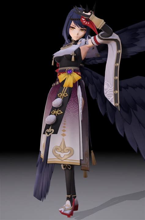 Mmd Genshin Impact Kujou Sara By Xqncy On Deviantart
