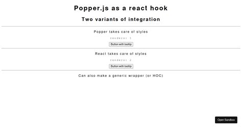 React Popper Hook Codesandbox