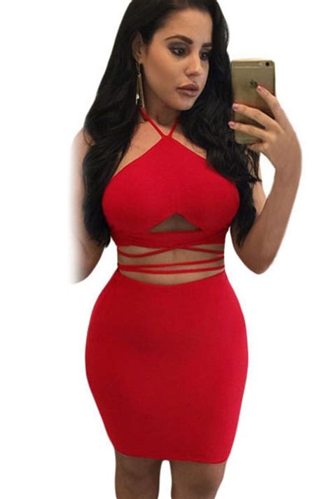 Sexy Two Piece Crop Top Halter Sundress Online Store For Women Sexy