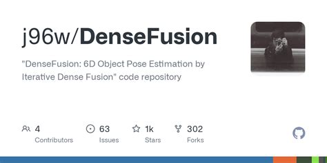 Github J W Densefusion Densefusion D Object Pose Estimation By Iterative Dense Fusion