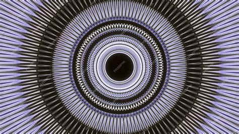 Абстрактный коридор с блестящими кольцами вид внутри инопланетного космического корабля в