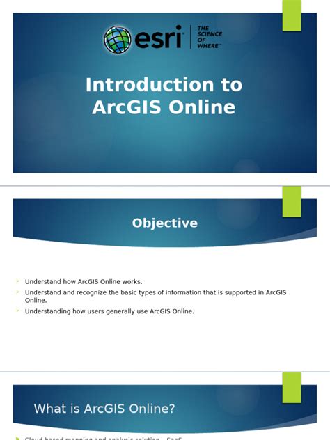 introduction to arcgis online pdf arc gis esri