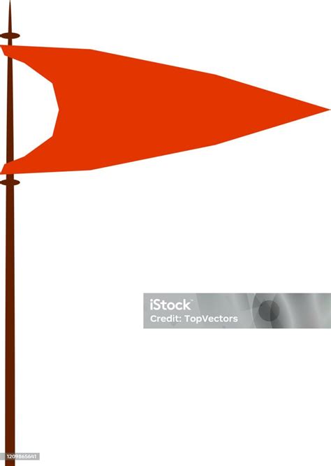 붉은 중세 플래그 로얄 헤럴드 기호 군주제 또는 기병 속성 벡터 일러스트 0명에 대한 스톡 벡터 아트 및 기타 이미지 0명 고대의 고딕 양식 Istock