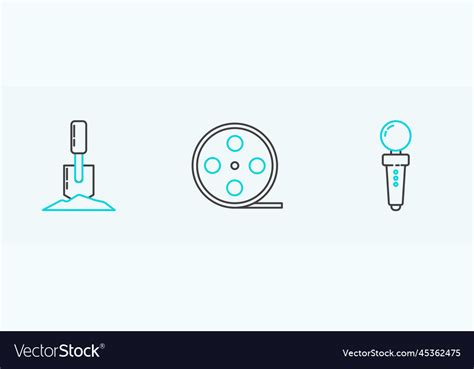 Set Line Joystick For Arcade Machine Shovel Vector Image