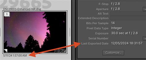 P Metadata Panel Field Last Exported Date Isnt D Adobe Community