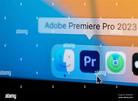New York Usa April 12 2023 Open Adobe Premiere Pro 2023 App In Macbook Dock To Create Video
