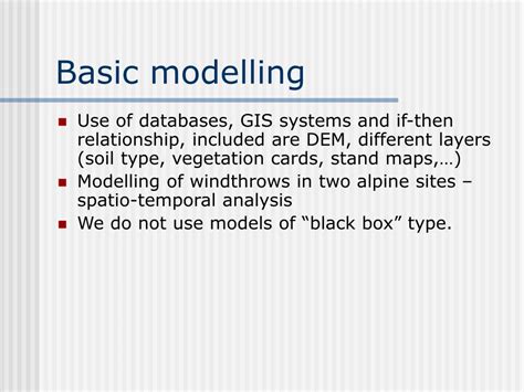 Ppt Forest Simulation Models In Slovenia Main Developments And