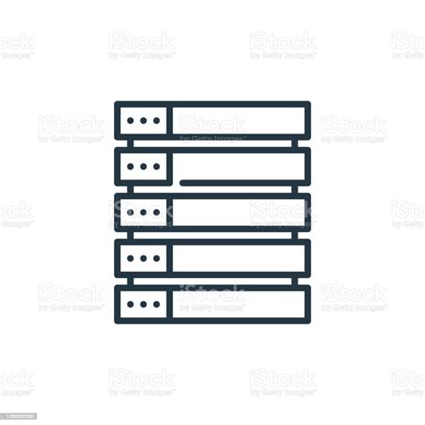 Database Vector Icon Isolated On White Background Outline Thin Line Database Icon For Website