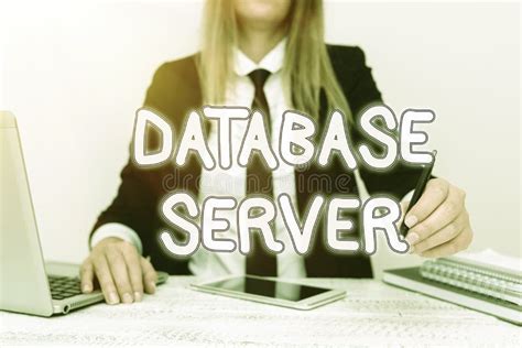 Text Caption Presenting Database Server Business Approach Uses A Database Application That
