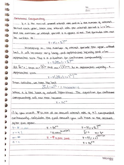 Continuous Compounding Pdf