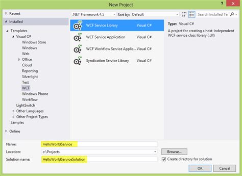 Hosting A WCF Service Library Project In IIS 8 0 Windows 8 0 Net 4 5