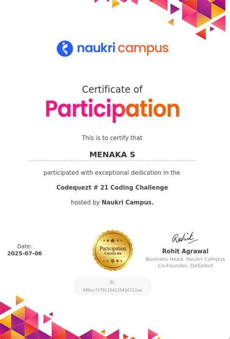 Codequezt Naukricampus Codingchallenge Problemsolving Keepcoding