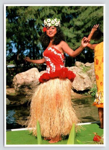 Tahiti Dancer Polynesian Cultural Center Oahu Hawaii Vintage Unposted