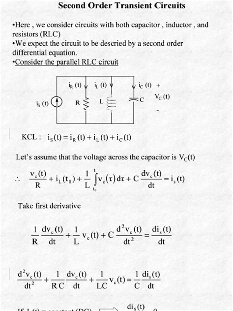 Second Order Transient Circuits Notes Pdf