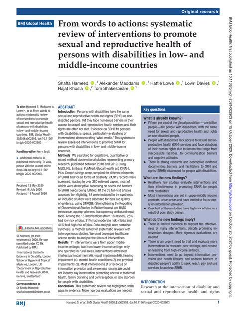 Pdf From Words To Actions Systematic Review Of Interventions To