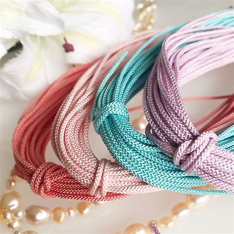 Premium Silk Kumihimo Cord 15mm Authentic Japanese Braid For Elegant Jewelry 8 Strand Braid