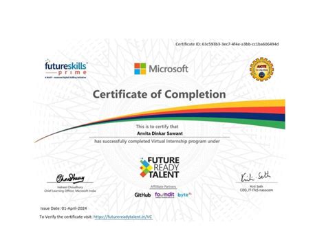 Anvita Sawant On Linkedin Microsoft Futurereadytalent Internship Futureskillprime Azure