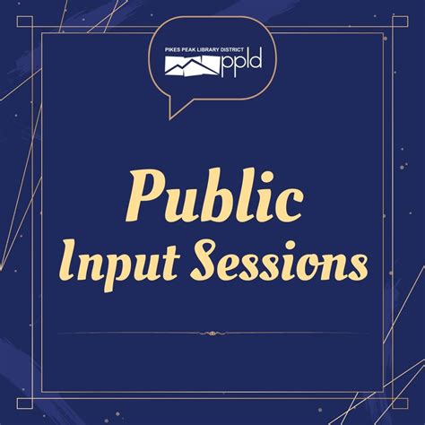 Public Input Session Pikes Peak Library District