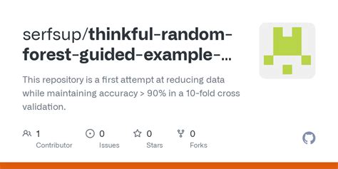 GitHub Serfsup Thinkful Random Forest Guided Example Drill This