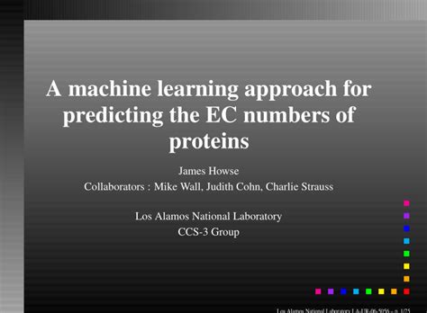 Ppt A Machine Learning Approach For Predicting The Ec Numbers Of