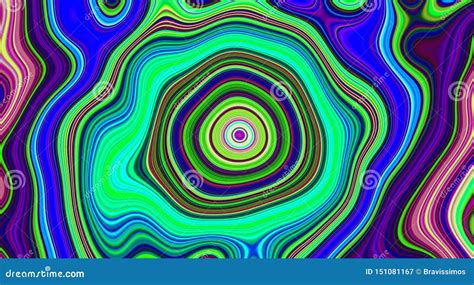 Psychedelic Abstract Pattern And Hypnotic Background For Trend Art Hippie Stock Illustration
