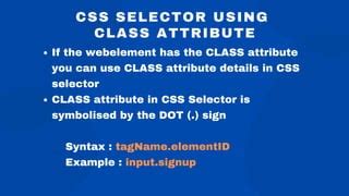 CSS Selector Tutorial Slides Pdf