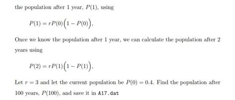 Solved The Logistic Map Is A Function That Is Often Used To