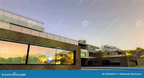 Stunning Starry Sky Over A Magnificent Estate Built According To An