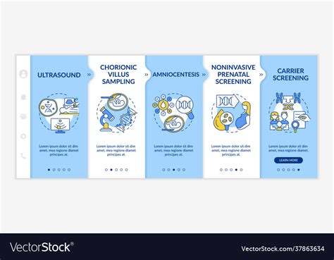 Genetic Diseases Diagnostics Onboarding Template Vector Image