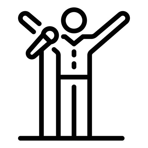 Stage Speaker Icon Outline Style 15665273 Vector Art At Vecteezy