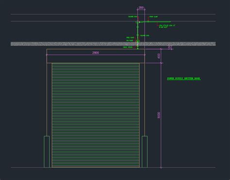 Shutter Door Power Supply Dwg Autocad Drawing