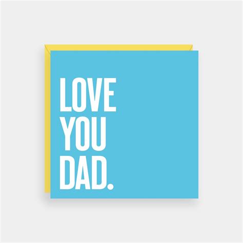 Love You Dad Card Dad Birthday Cards Thank You Dad Fathers Day Card
