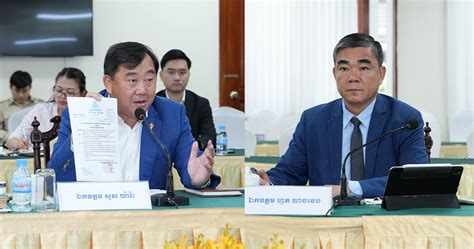 ឯកឧត្ដម សួស យ៉ារ៉ា ប្រធានគណៈកម្មការទី៥ នៃរដ្ឋសភា អញ្ជើញជួបពិភាក្សាការងារជាមួយ ឯកឧត្តម ហួត ឃាងវេង