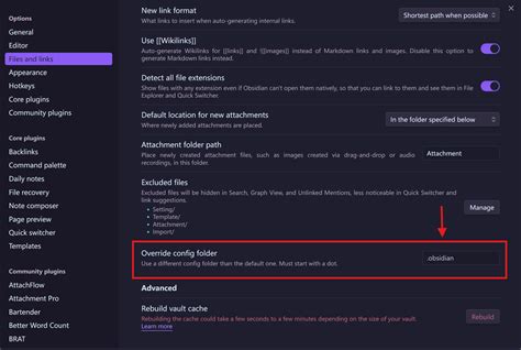 Allow Users To Customize The Path Of Override Config Folder Feature Requests Obsidian Forum