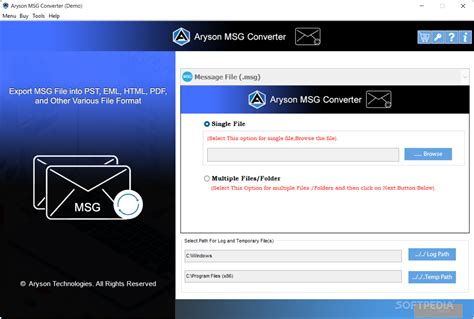 Aryson MSG File Converter Download Softpedia